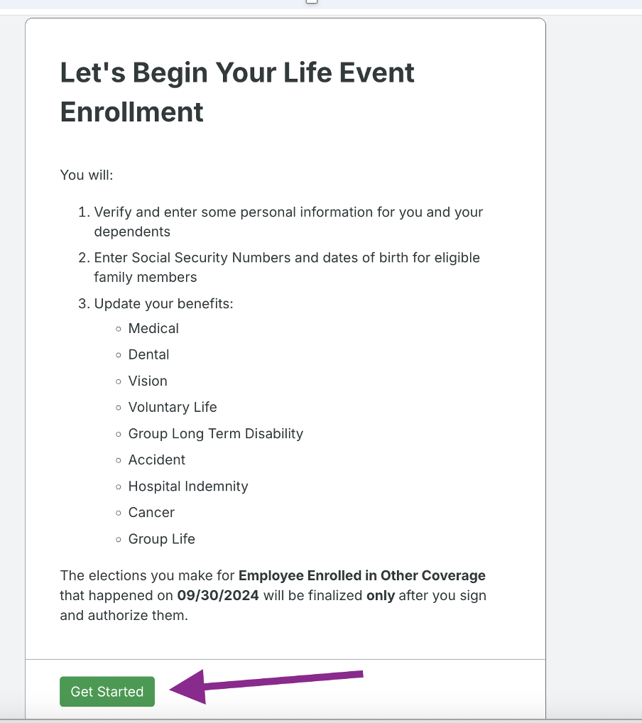 I have an upcoming life event (For example, marriage, childbirth, etc ...